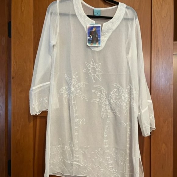 Cleopatra | Swim | Nwt Cleopatra Sheer Swim Coverup Dress White ...